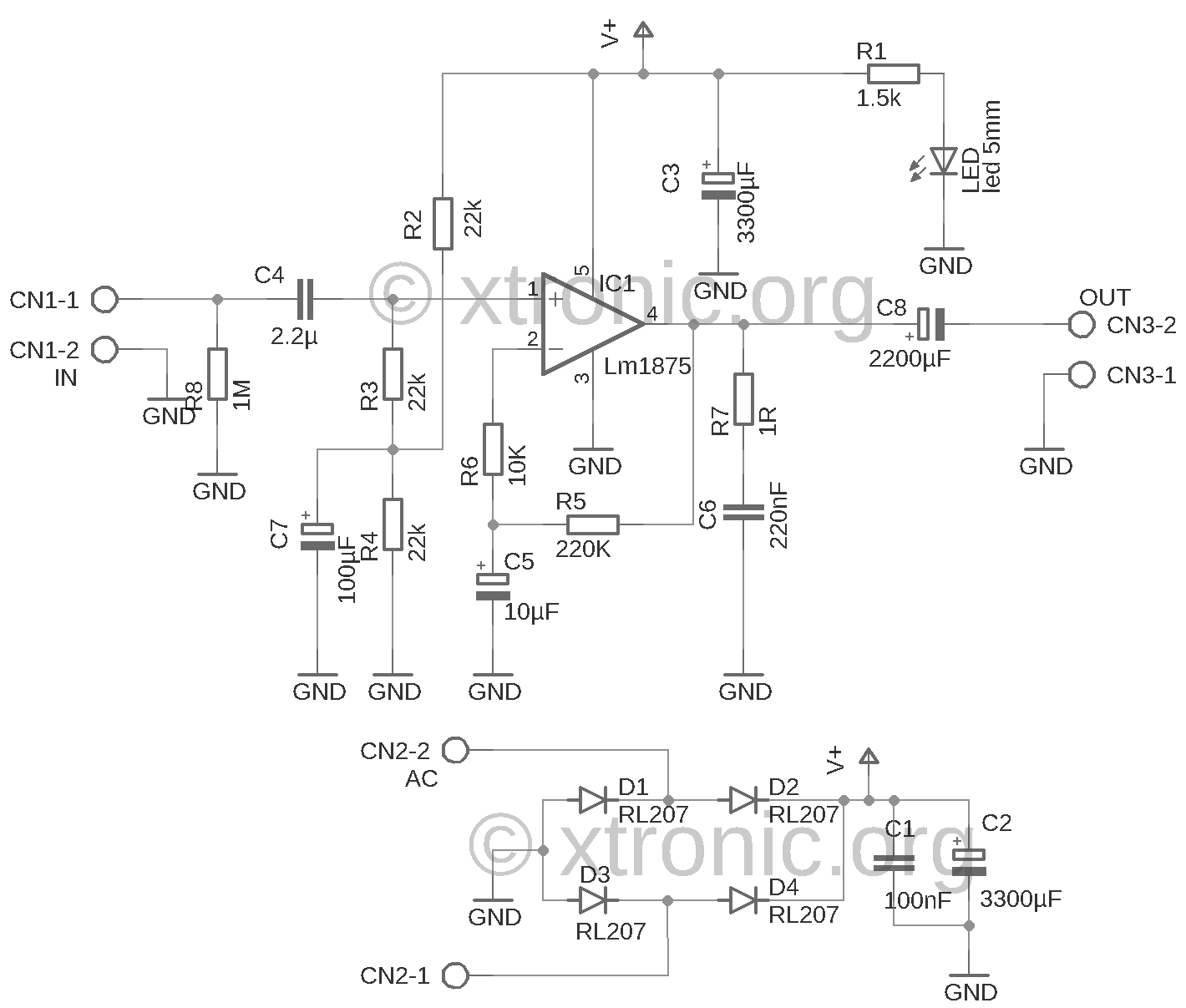 Lm1875 Amp Schematic Layout Datasheet - Xtronic.org