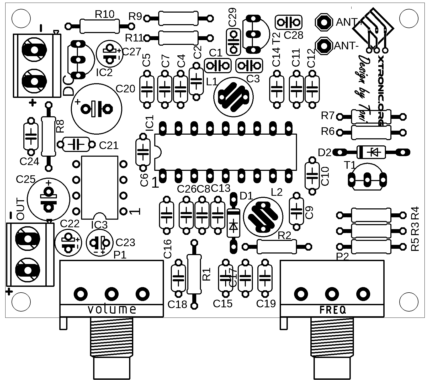 TDA7000 FM Radio Receiver 88-108 MHz Circuit - Xtronic TDA7000 FM Radio Receiver 88-108 MHz Circuit - Xtronic