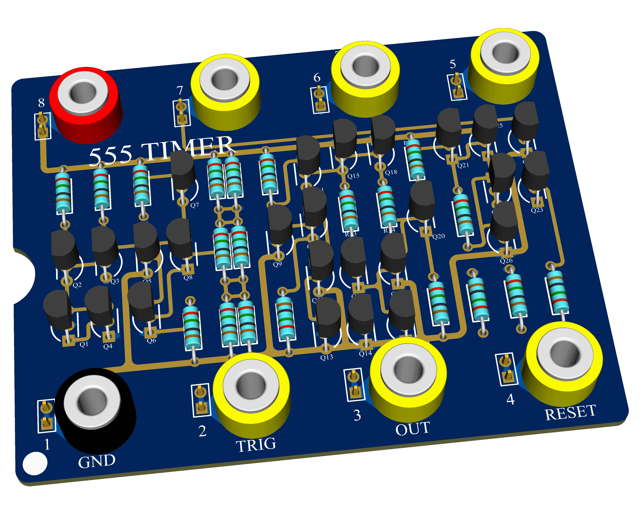 Build Discrete 555 Timer Using Transistor Diy Xtronic